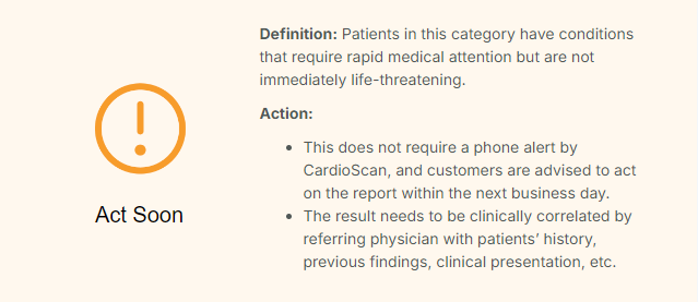 Mark Procedure as Act Soon – Cardioscan