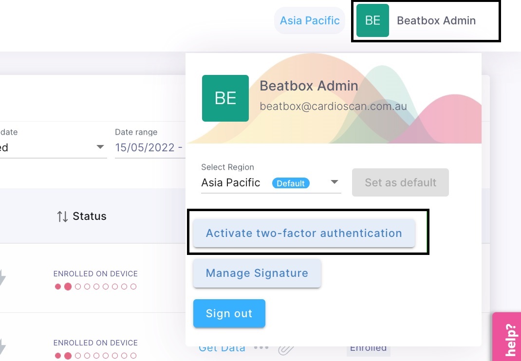 Activating Multi-Factor Authentication – Cardioscan
